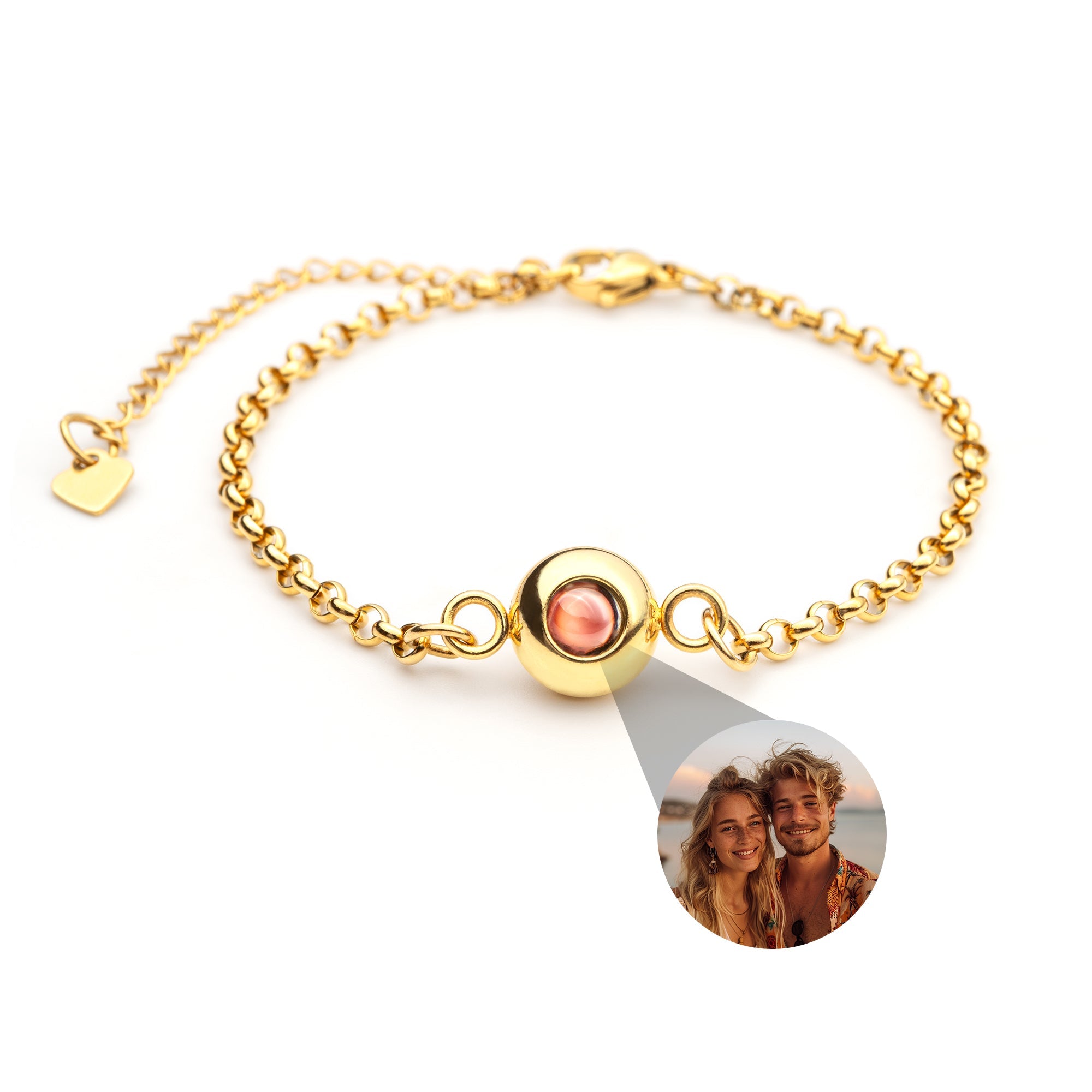 Pulsera con foto personalizada - Cadena Rolo – Stanbarry España